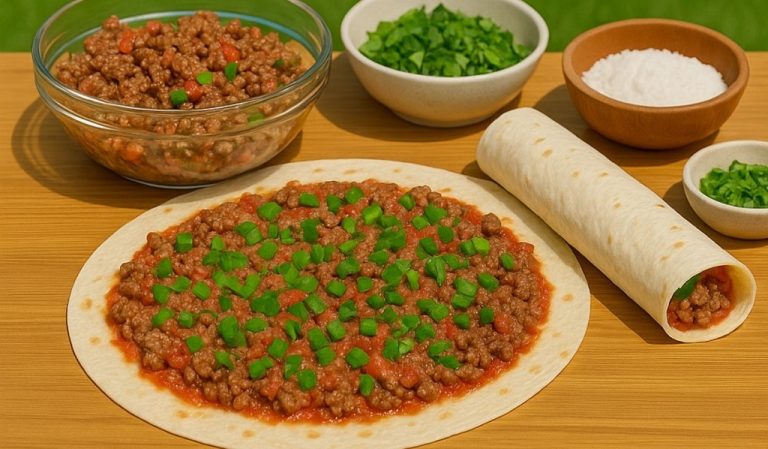 Cheesy Ground Beef Tortilla Roll-ups Recipe - Recipes Crock